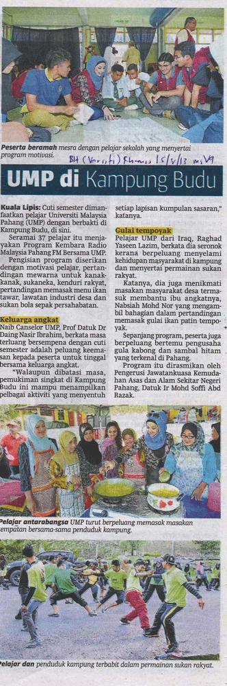 UMP Di Kampung BuduUMPSA News