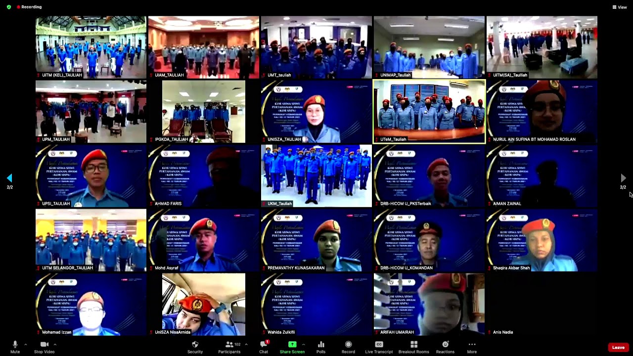 Majlis Pentauliahan Kor Siswa Siswi Pertahanan (Kor Sispa) Peringkat ...